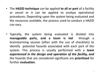 hazard identification methods in risk analysis | PPTX | Chemistry | Science