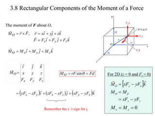 Lecture Statics Moments of Forces | PDF