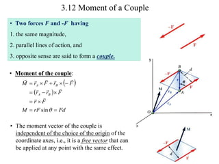Lecture Statics Moments of Forces | PDF