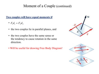 Lecture Statics Moments of Forces | PDF