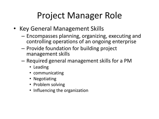 Lecture 07: Project Management Fundamentals Project Organization and ...