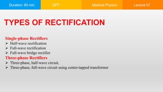 Rectification and Electrotherapy | PPTX