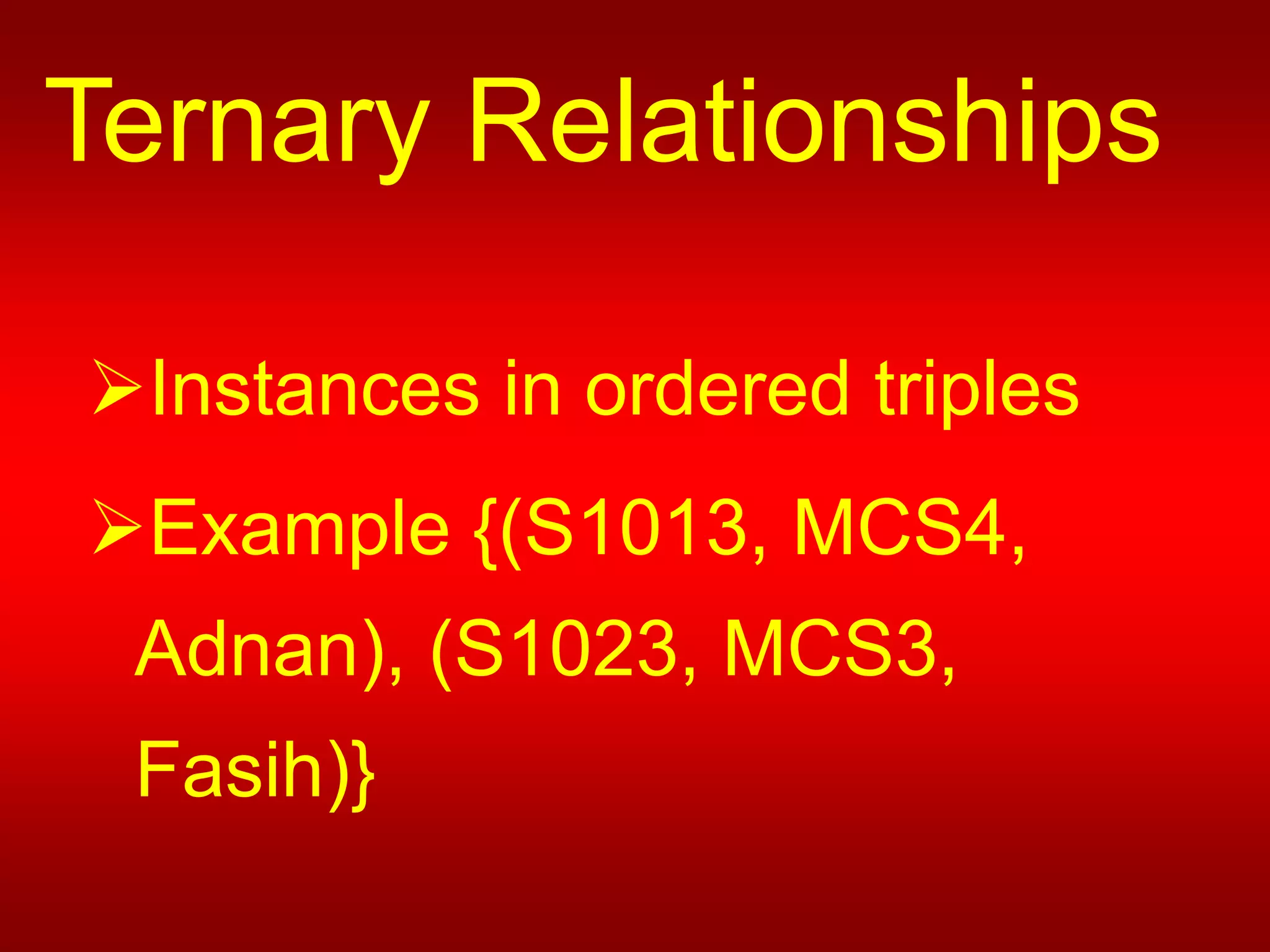 Degree of relationships in DBMS and cardinality | PPT