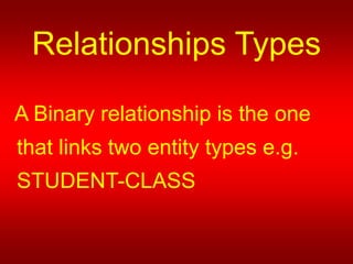 Degree of relationships in DBMS and cardinality | PPT