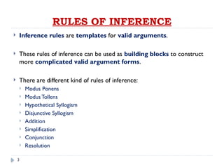 Discrete Structure/Mathematics / Rules of inferences | PPTX