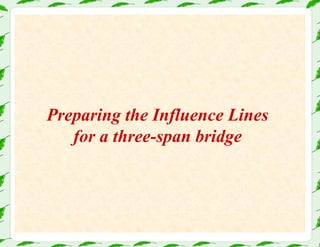 Lecture07 Influence Lines(1) ( Highway Engineering ) | PPT