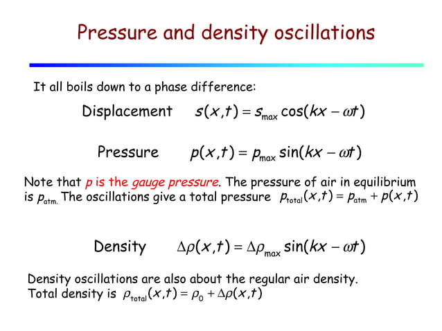 Lecture 07 sound waves. speed of sound. intensity. | PPT