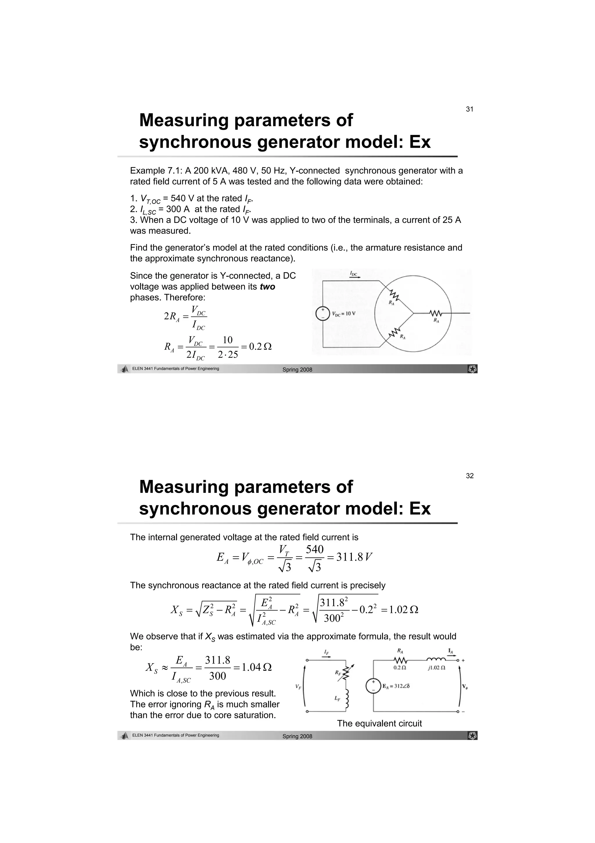 Lecture 07 synchronous machines | PDF