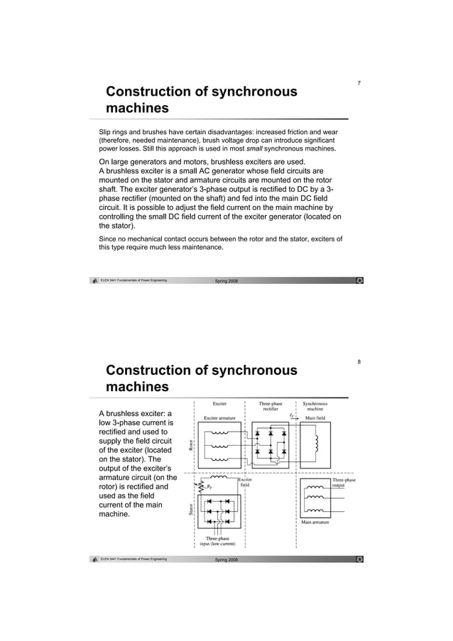 Lecture 07 synchronous machines | PDF