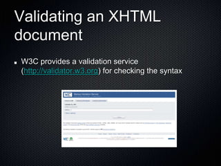 Lecture07 ASDFASFA ASD ASD SDS XHTML.ppt