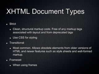 Lecture07 ASDFASFA ASD ASD SDS XHTML.ppt