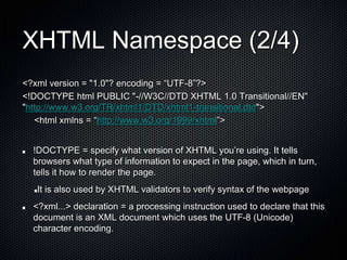 Lecture07 ASDFASFA ASD ASD SDS XHTML.ppt