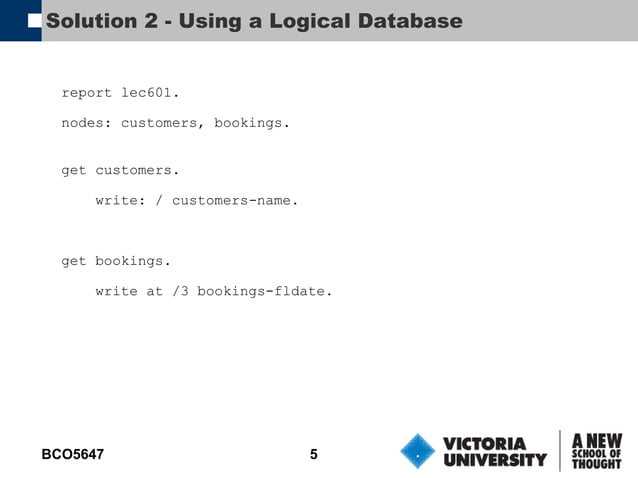 Lecture07 abap on line | PPT | Databases | Computer Software and Applications