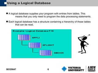 Lecture07 abap on line | PPT | Databases | Computer Software and Applications
