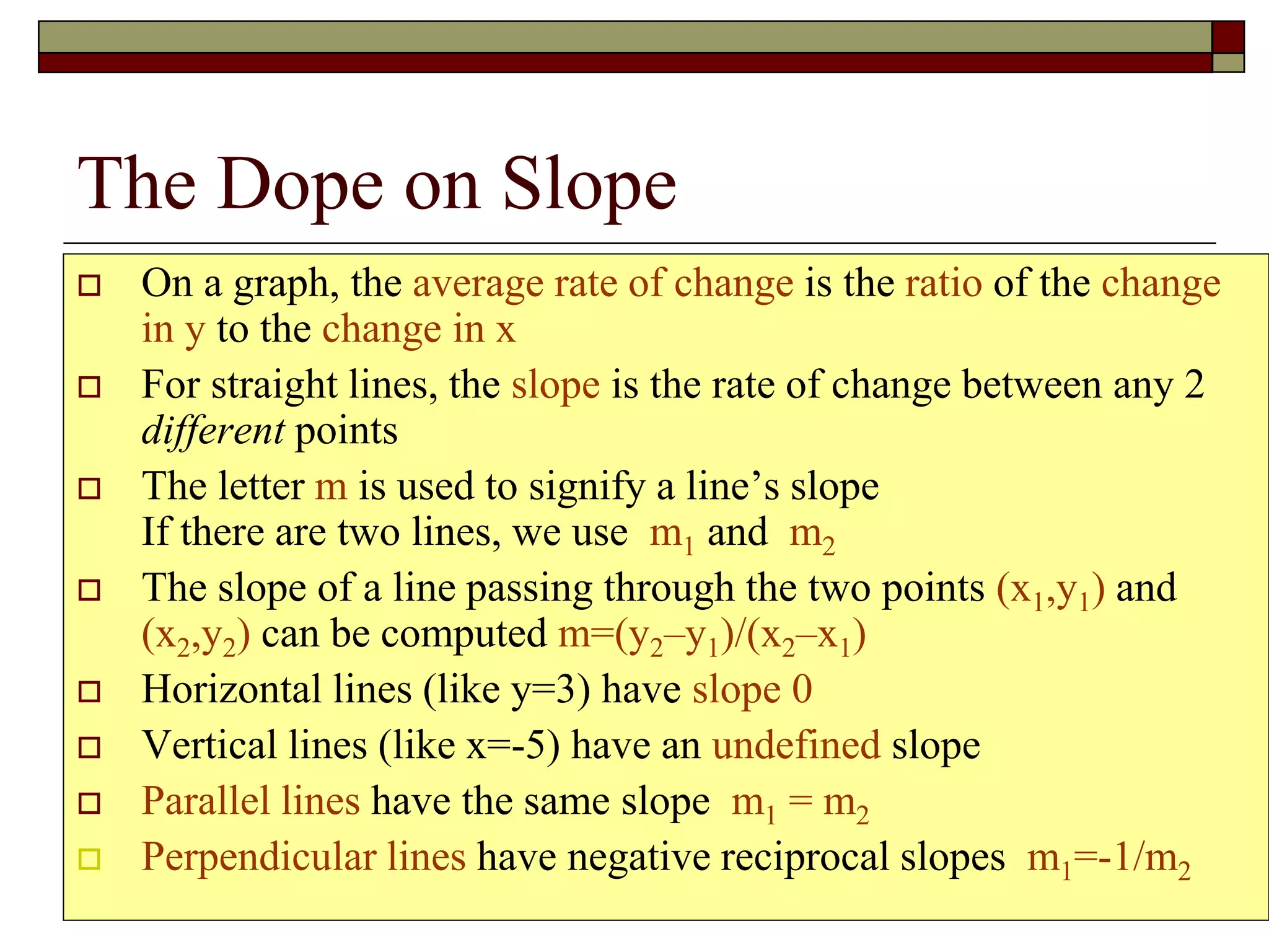 Lecture 07 a rate of change slope | PPTX