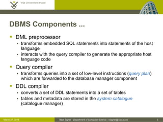 DBMS Architectures and Features - Lecture 7 - Introduction to Databases ...