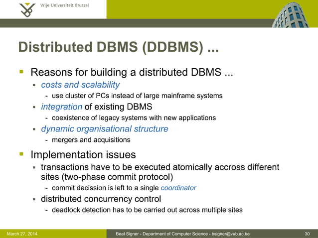 Dbms Architectures And Features Lecture 7 Introduction To Databases 1007156anr Ppt