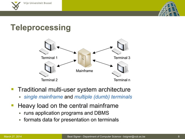 Dbms Architectures And Features Lecture 7 Introduction To Databases 1007156anr Ppt