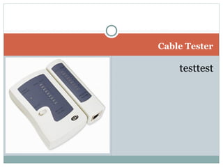 Lecture 07 cabling device | PPT