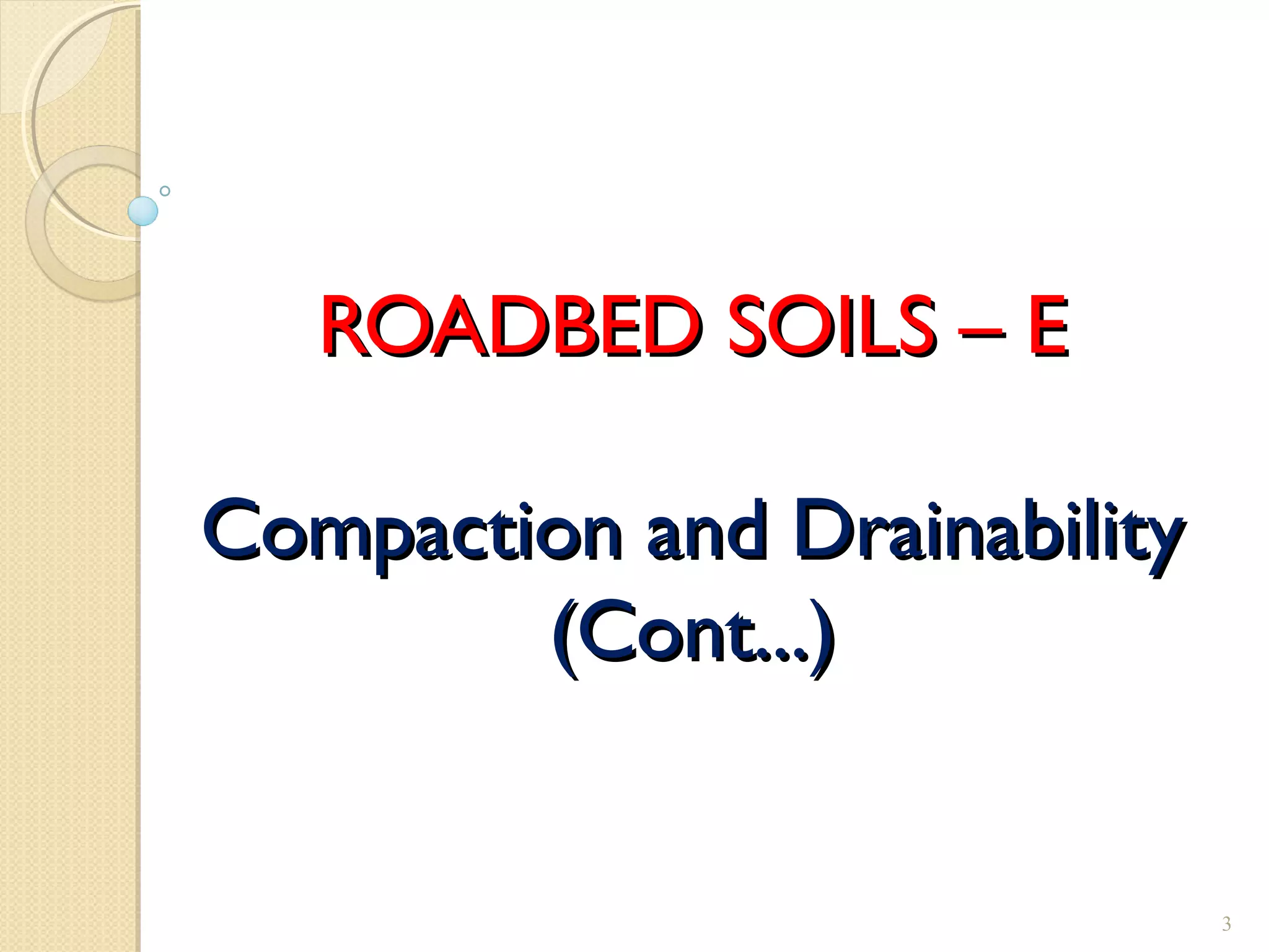 Compaction and Drainability 01 | PPT