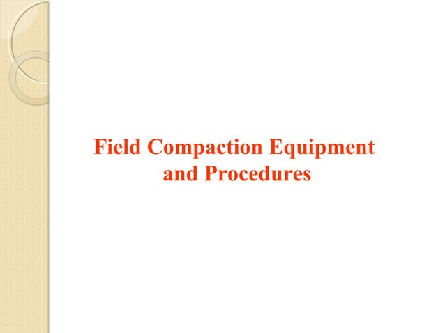 Compaction and Drainability 01 | PPT | Physics | Science