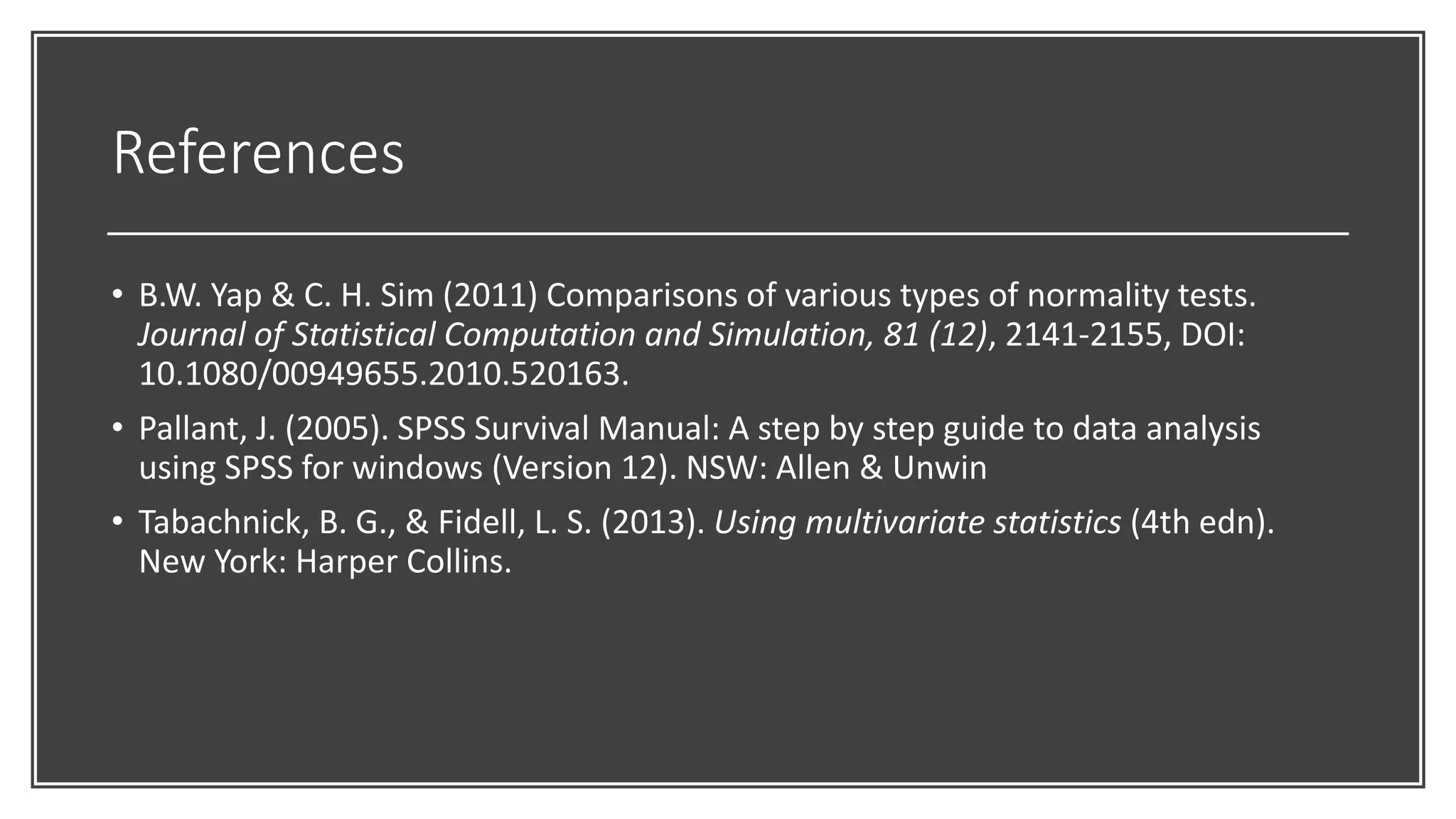 Checking assumption of normality | PPTX