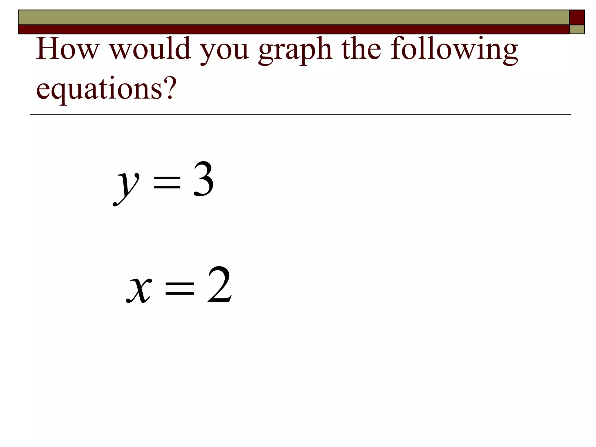Lecture 07 graphing linear equations | PPT