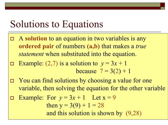 Lecture 07 graphing linear equations | PPT