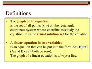 Lecture 07 graphing linear equations | PPT