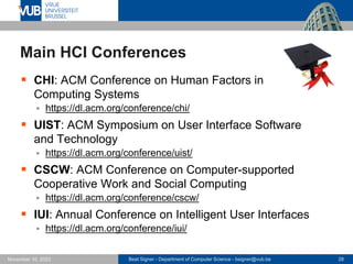 HCI Research Methods - Lecture 7 - Human-Computer Interaction (1023841ANR) | PPT
