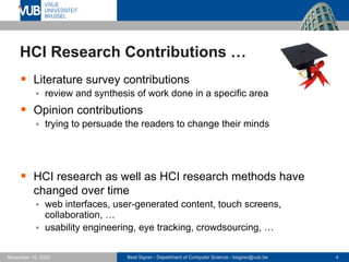 HCI Research Methods - Lecture 7 - Human-Computer Interaction ...