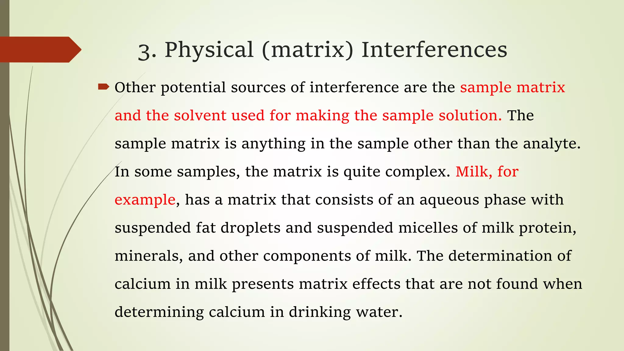 Lecture 07; non spectral interferences by Dr. Salma Amir | PPTX