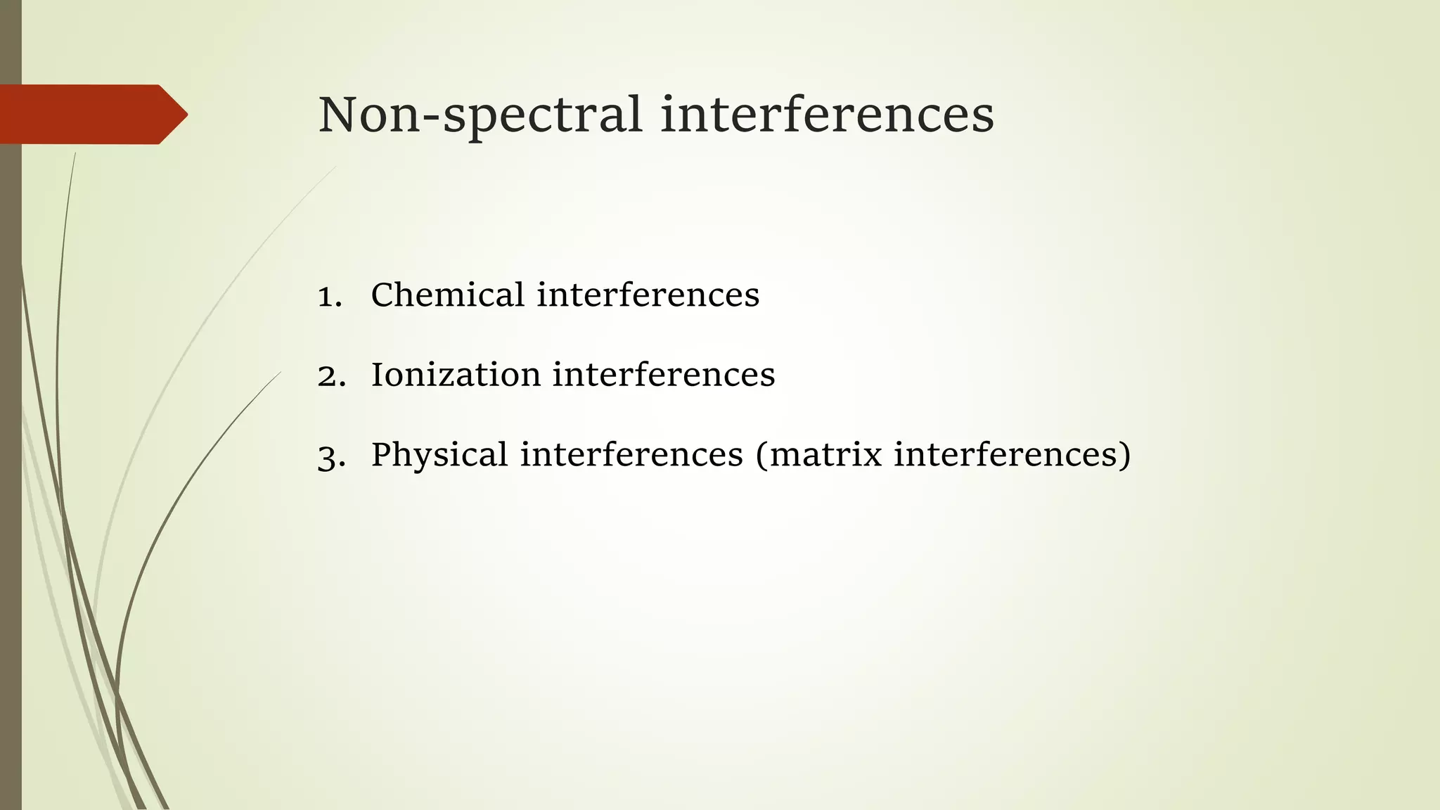 Lecture 07; non spectral interferences by Dr. Salma Amir | PPTX