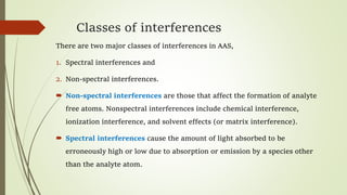 Lecture 07; non spectral interferences by Dr. Salma Amir | PPTX