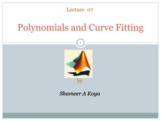 Polynomials and Curve Fitting in MATLAB | PPT