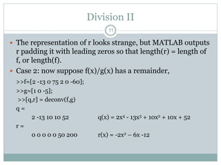 Polynomials and Curve Fitting in MATLAB | PPT