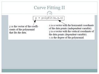 Polynomials and Curve Fitting in MATLAB | PPT