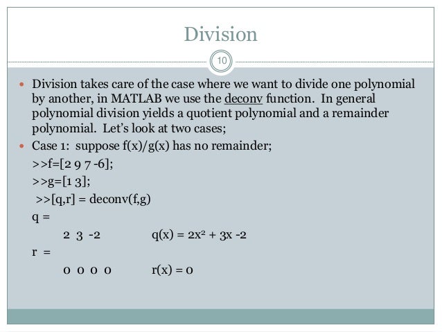 Polynomials and Curve Fitting in MATLAB
