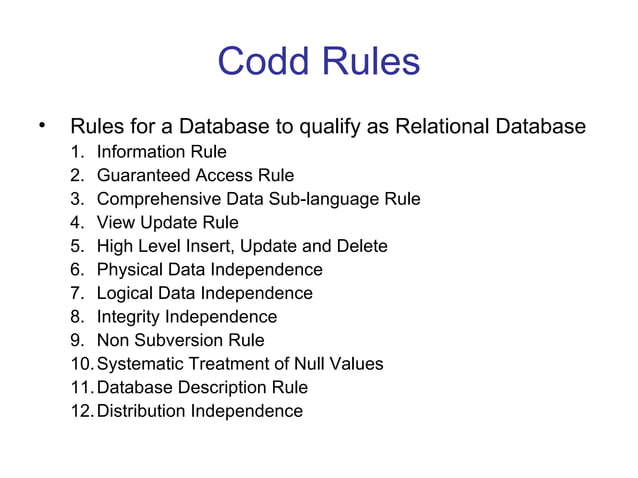 Lecture 07 relational database management system | PPT | Databases | Computer Software and ...