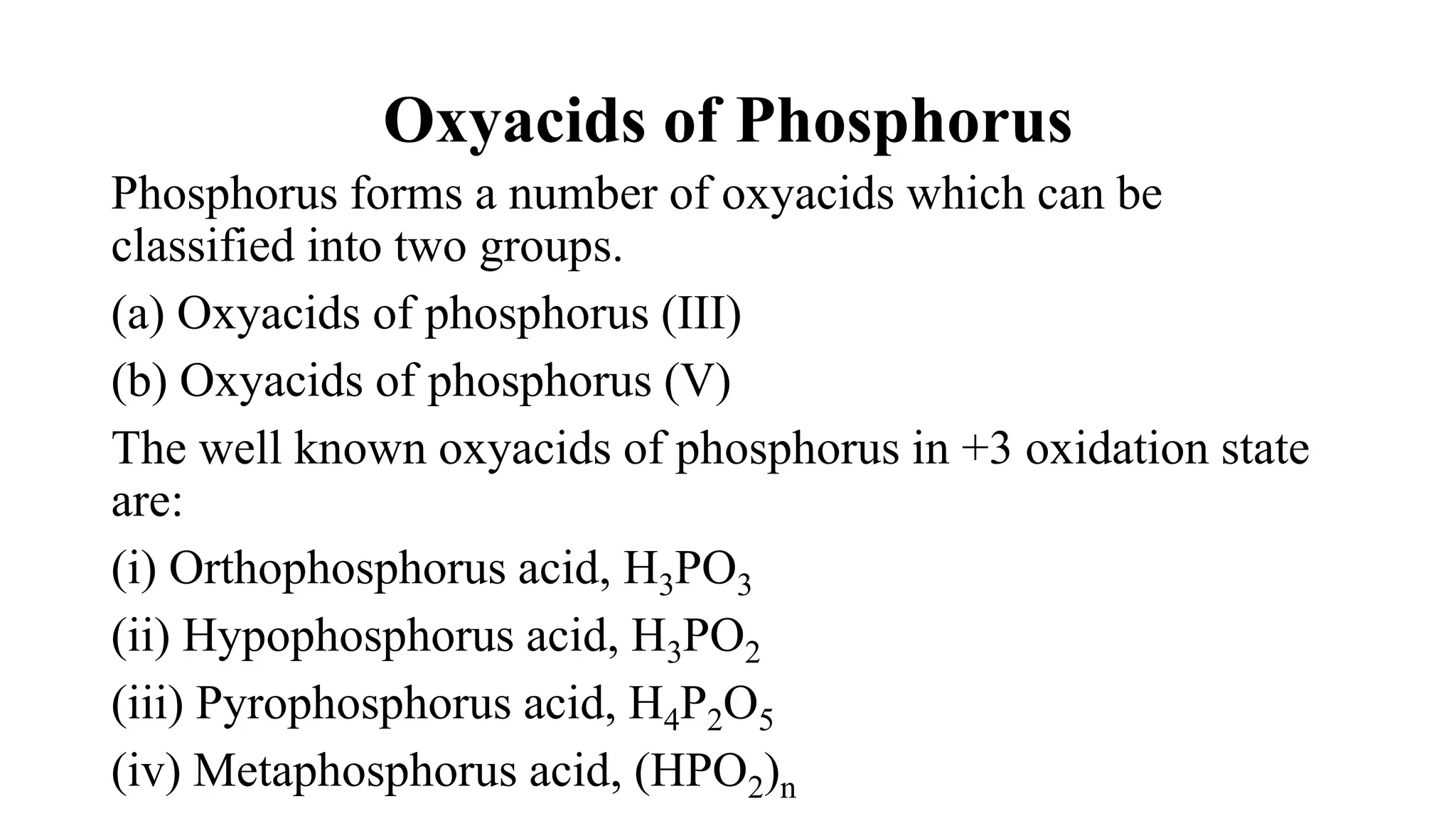Lecture # 07 Synthesis and Industrial Applications of Phosphorus ...