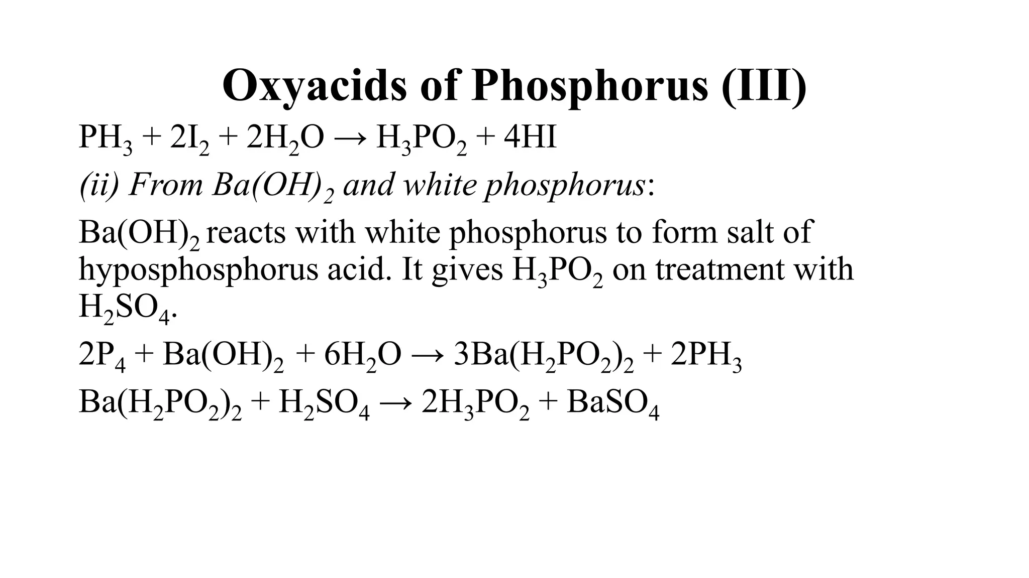 Lecture # 07 Synthesis and Industrial Applications of Phosphorus ...