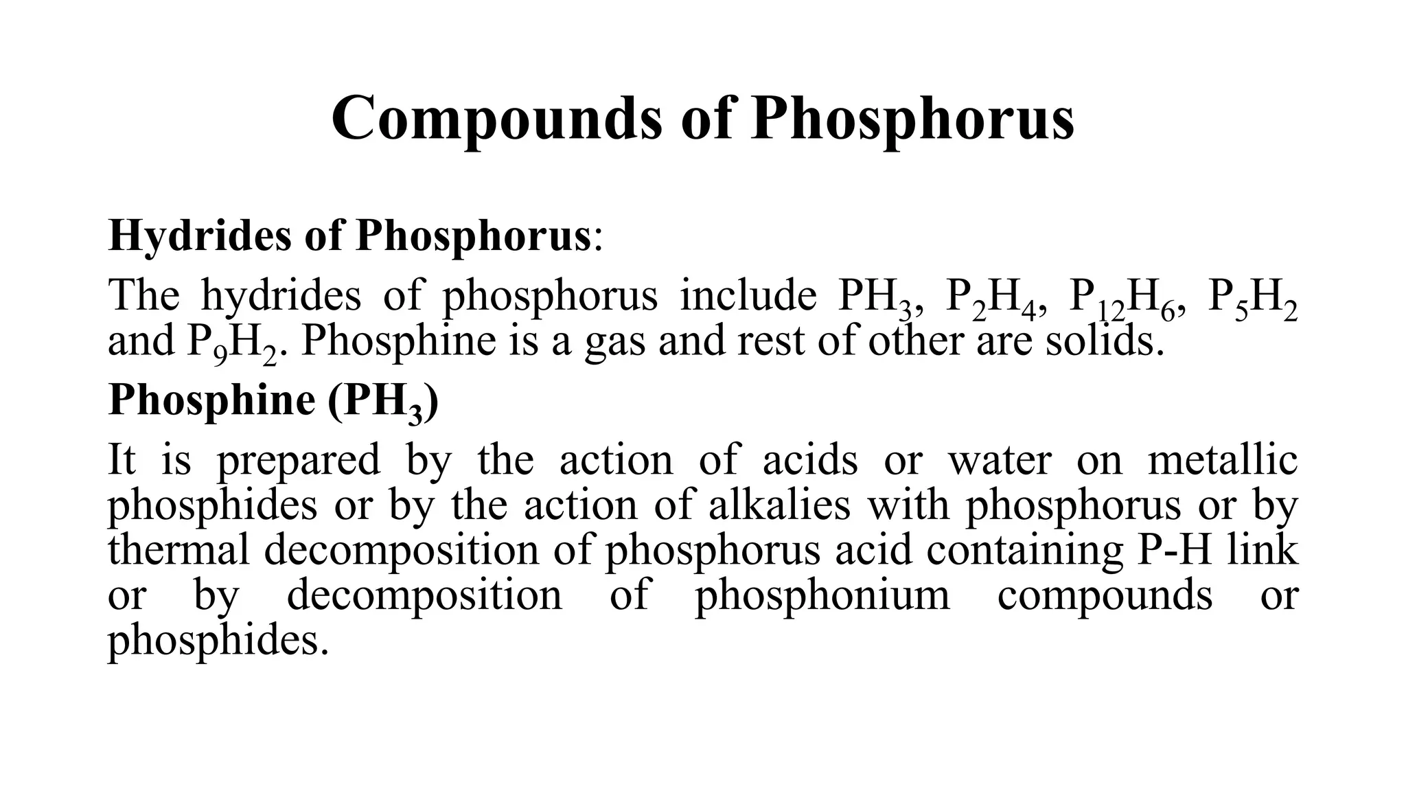 Lecture # 07 Synthesis and Industrial Applications of Phosphorus ...