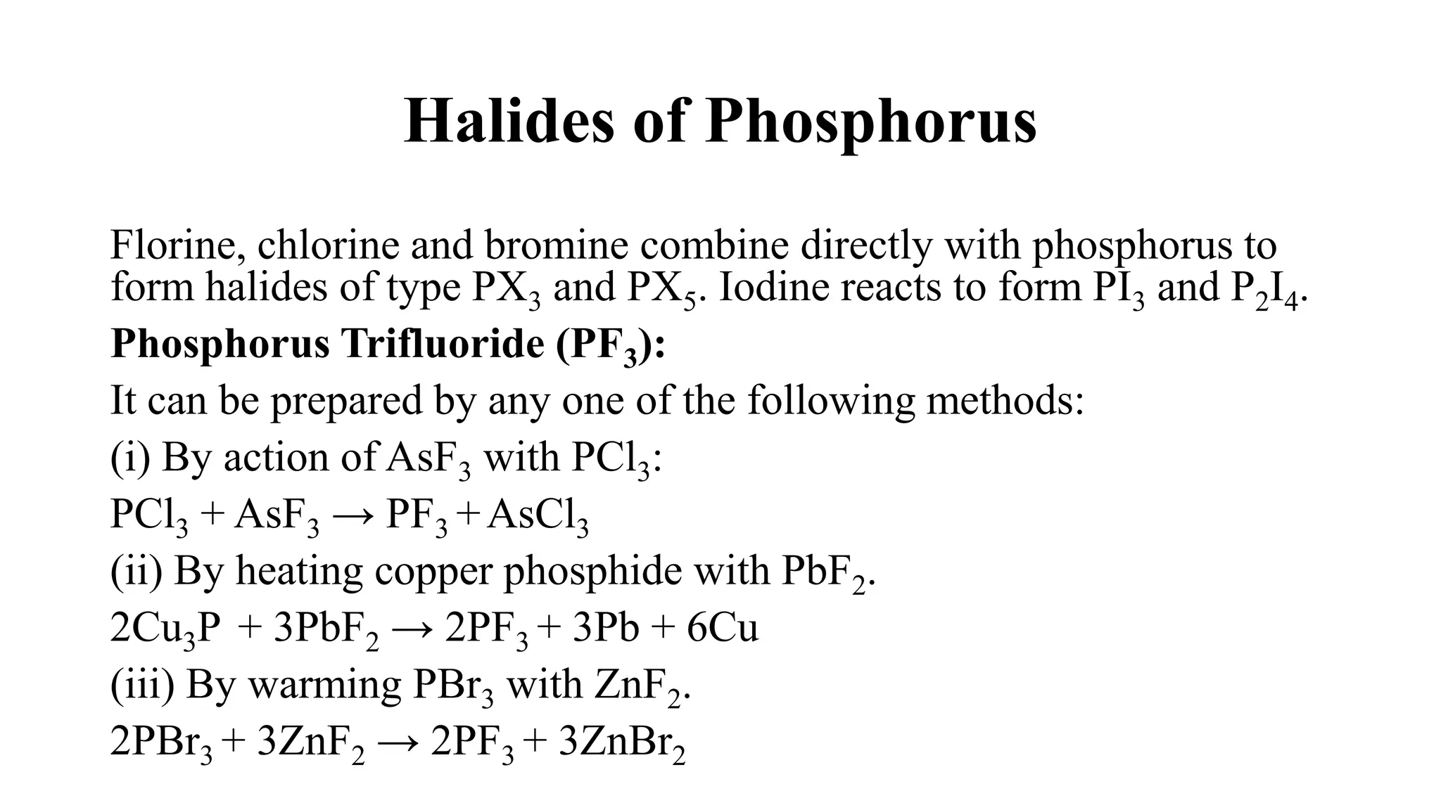 Lecture # 07 Synthesis and Industrial Applications of Phosphorus ...