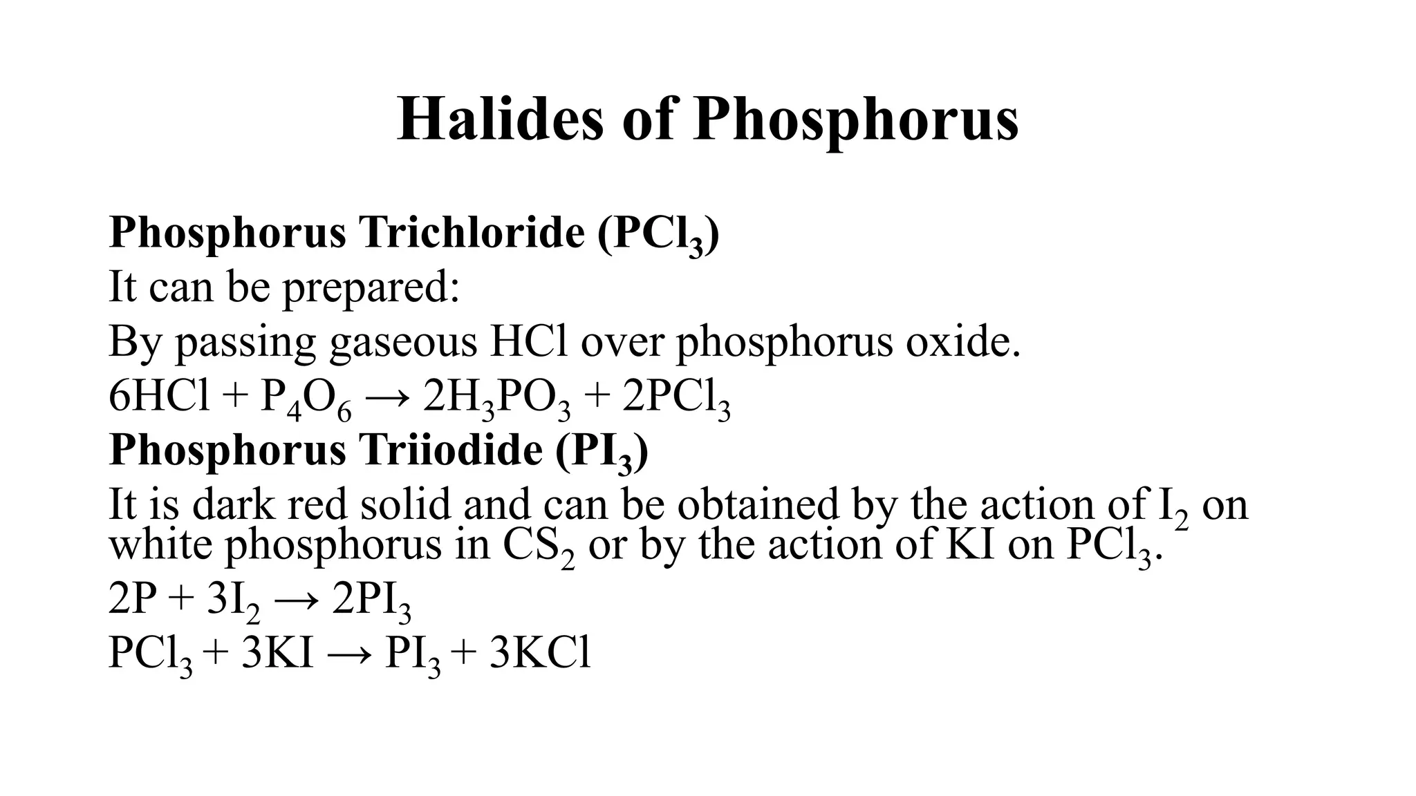 Lecture # 07 Synthesis and Industrial Applications of Phosphorus ...