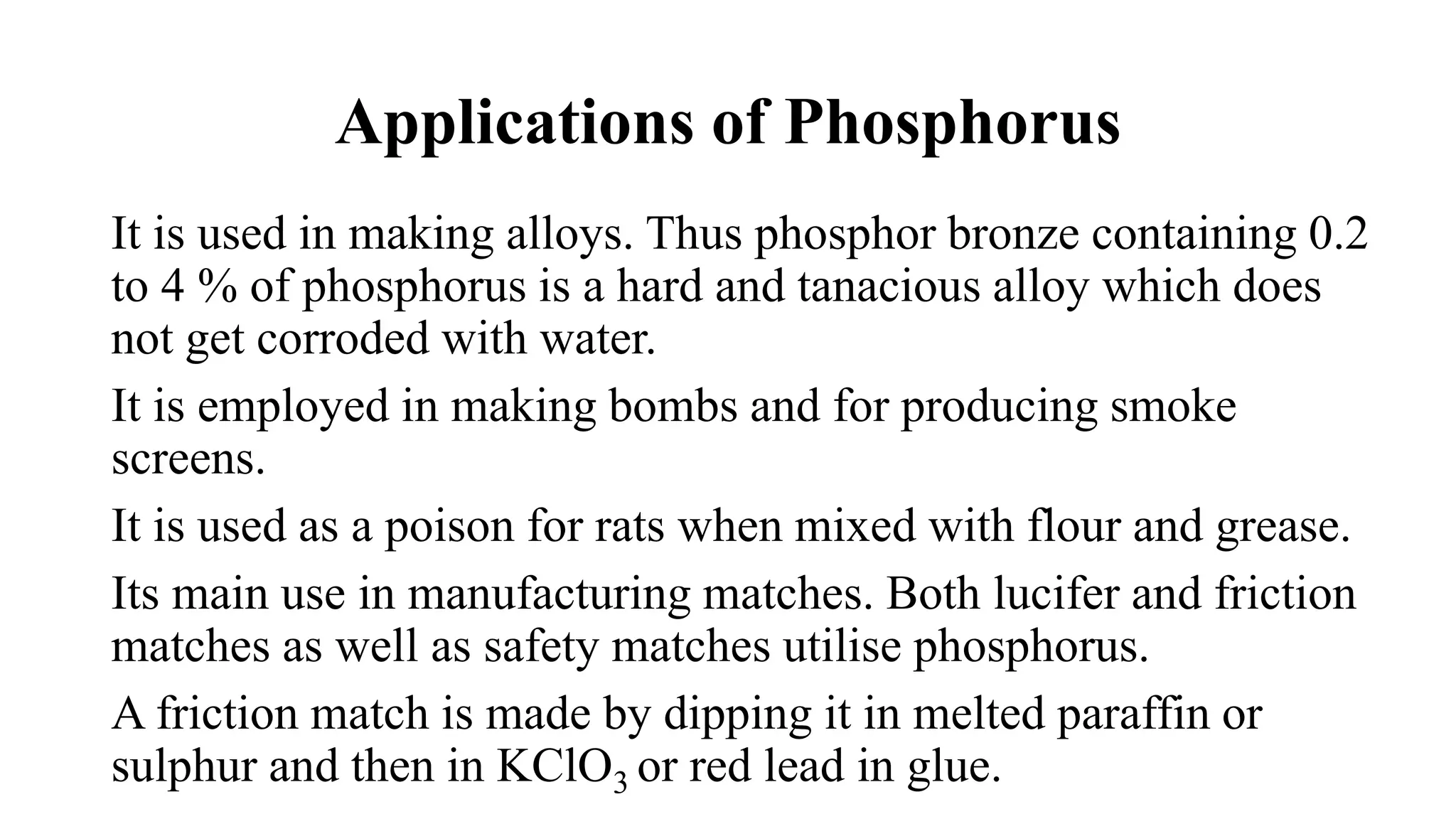Lecture # 07 Synthesis and Industrial Applications of Phosphorus ...