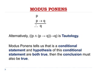 rules of inference in discrete structures | PPTX | Programming Languages | Computing