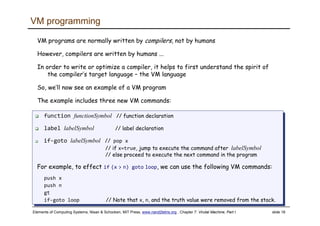 Lecture 07 virtual machine i | PPT