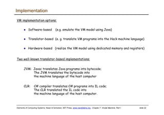 Lecture 07 virtual machine i | PPT