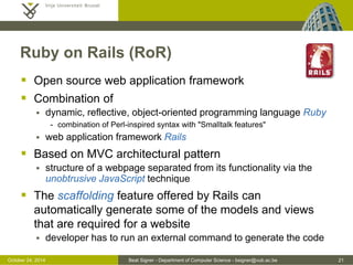 Web Application Frameworks - Lecture 05 - Web Information Systems (4011474FNR) | PPT