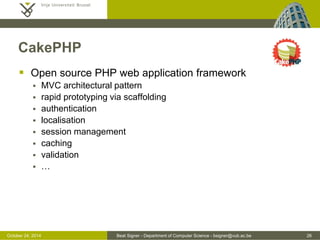 Web Application Frameworks - Lecture 05 - Web Information Systems (4011474FNR) | PPT